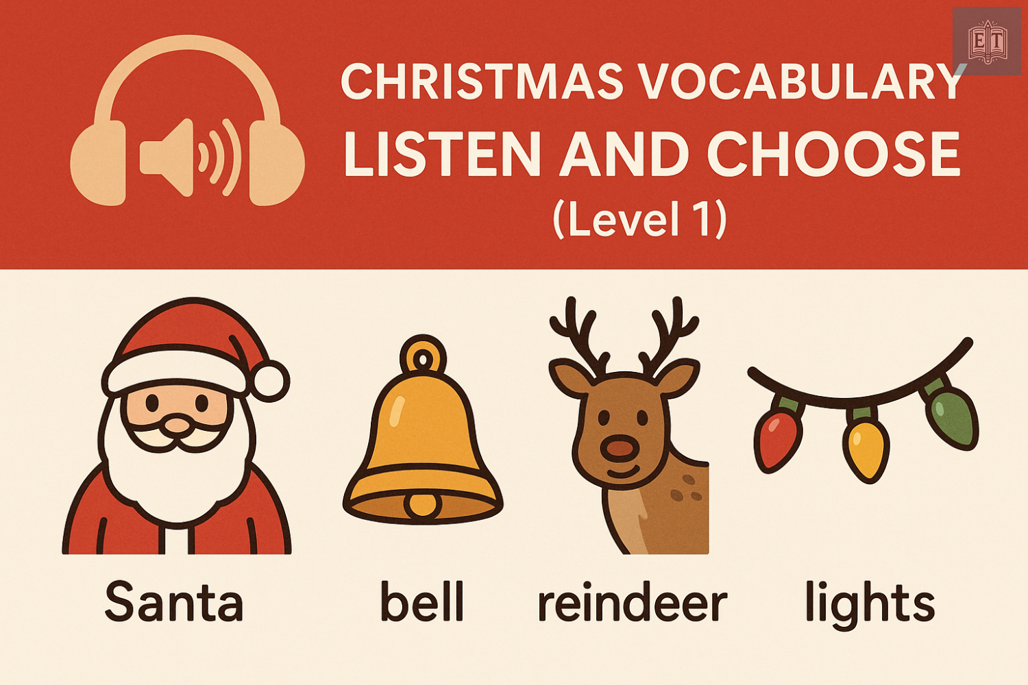 Christmas Vocabulary – Listen and Choose | English Listening Game ...