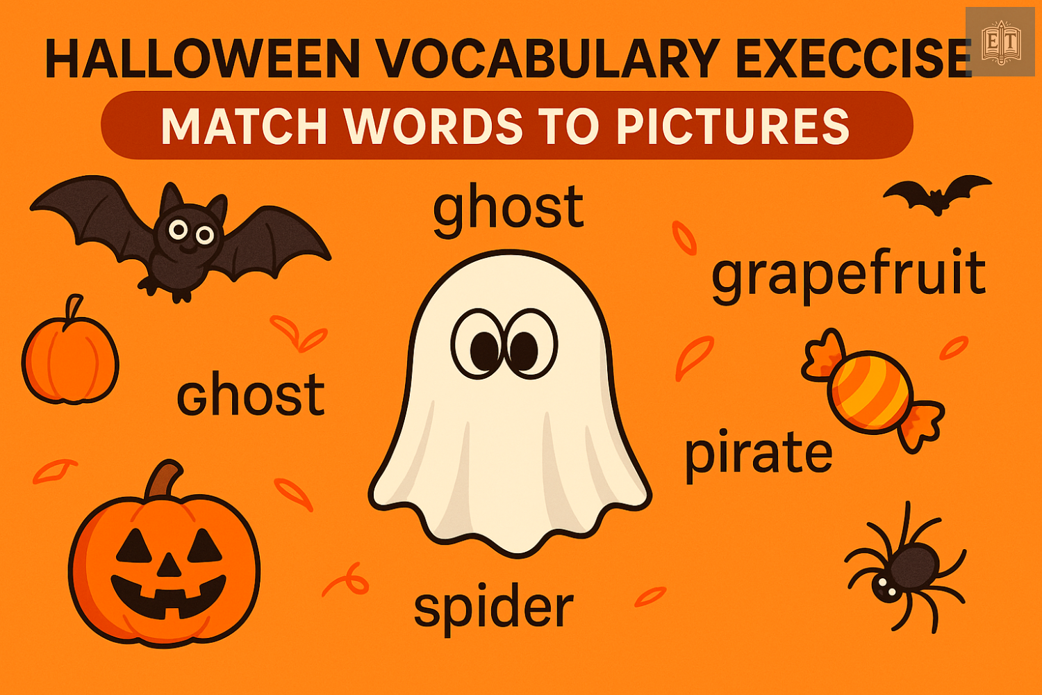 Halloween Vocabulary Exercise | Match Words to Pictures - Part 2 ...
