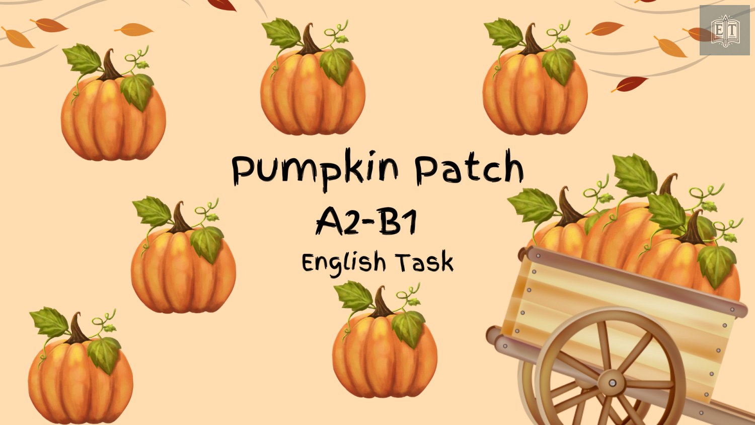 Pumpkin Patch Grammar A2-B1 Exercise | Halloween Activitiy | English Task