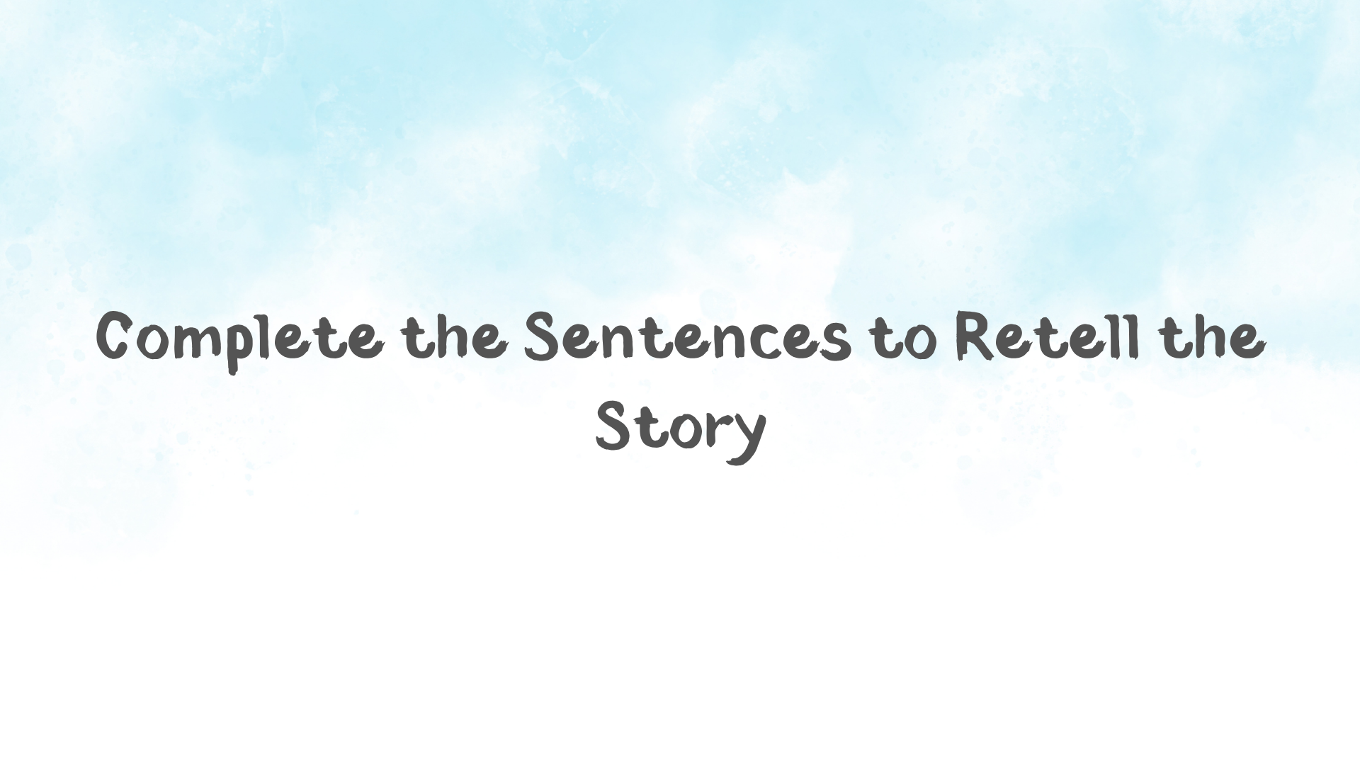 How to Catch the Easter Bunny – Retell the Story Worksheet | English Task